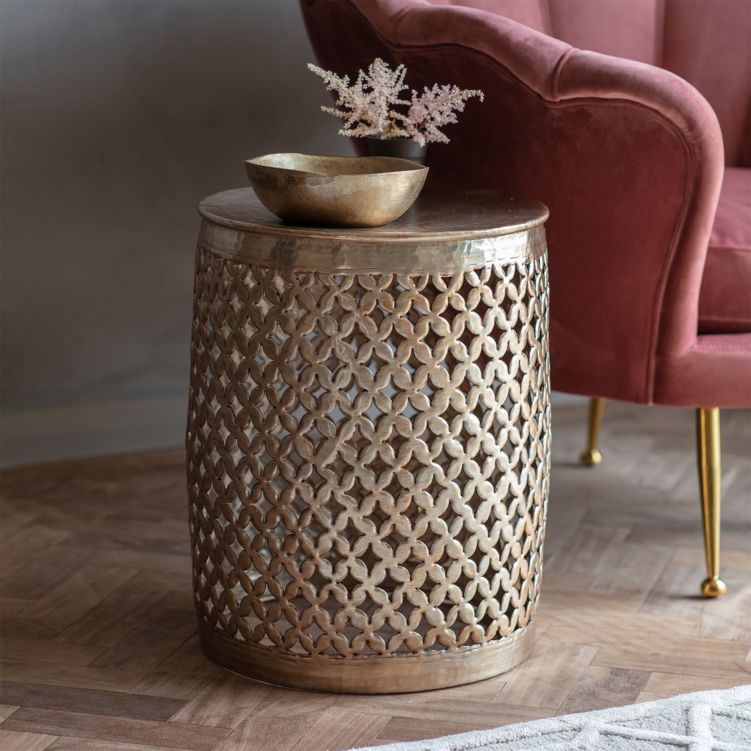 Stella Side Table - Gold Metal – BF Home