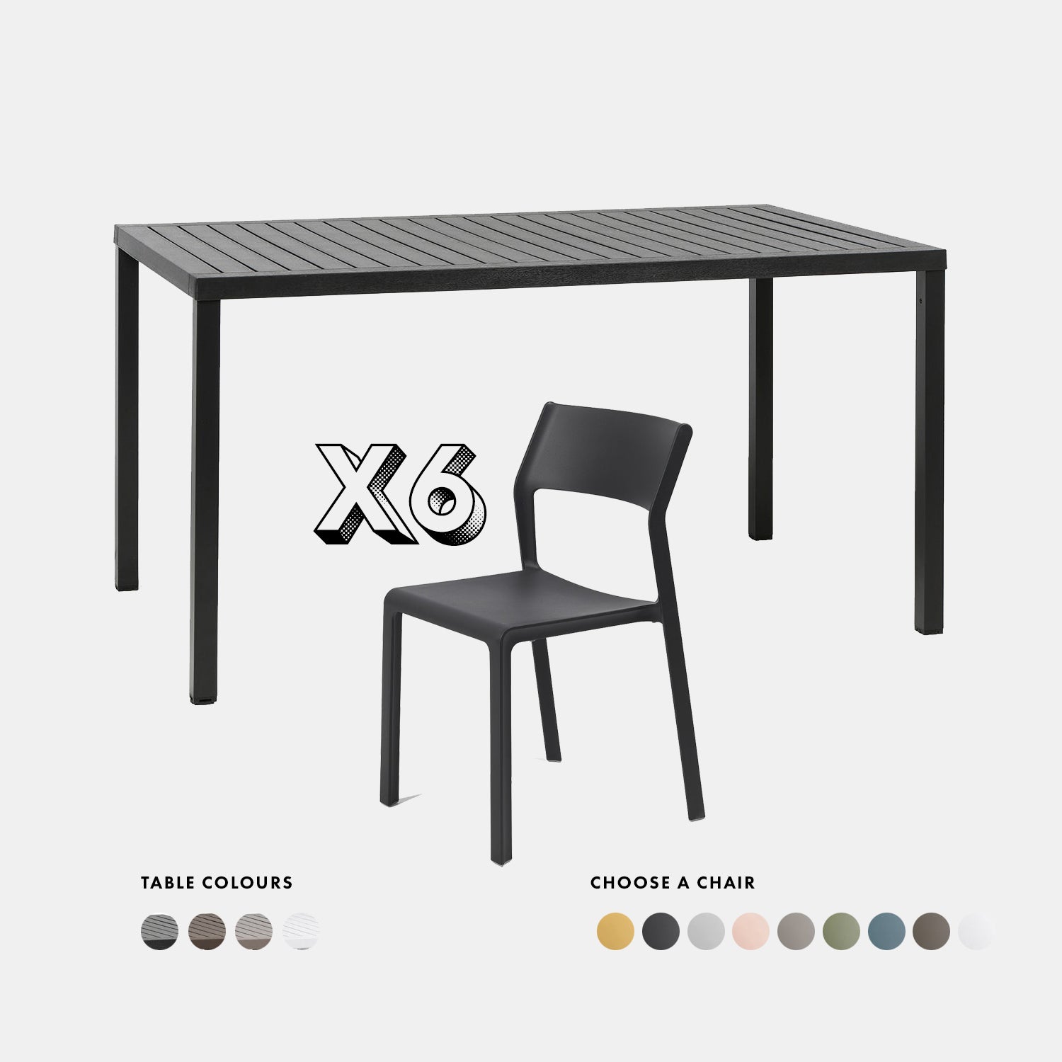 Cube 140 Garden Table & Trill 6 Chair Set - Great Value – BF Home