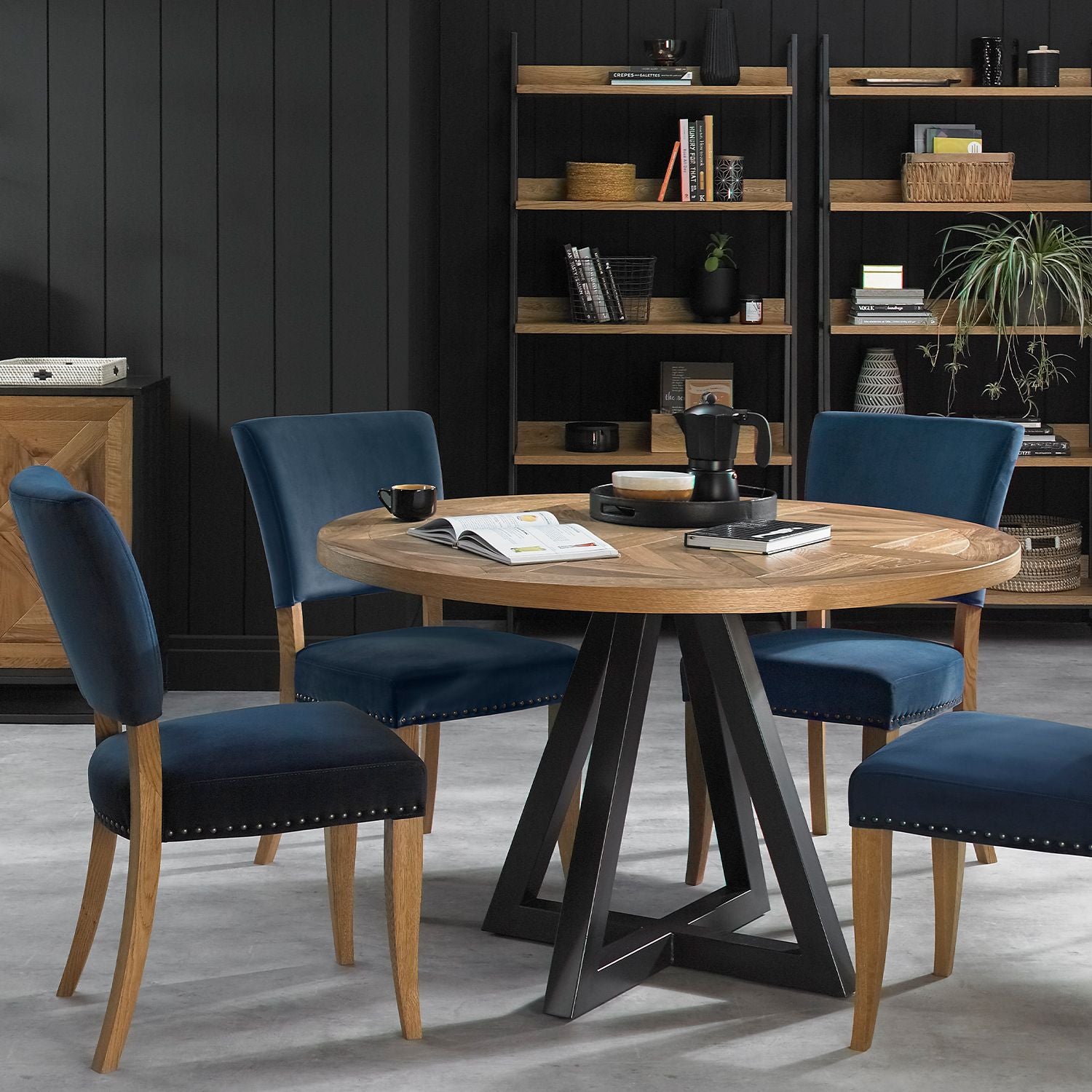 Rustic Dining Table With Modern Chairs