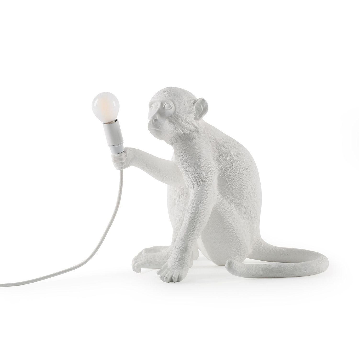 Monkey Sitting Table Lamp - White – BF Home